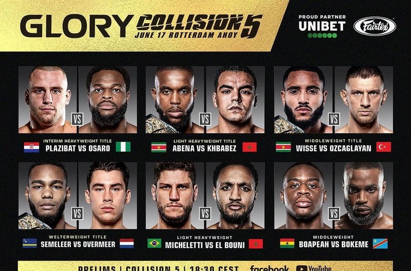 Стана ясна бойната карта за бойната гала Glory: Collision 5 - KotaSport